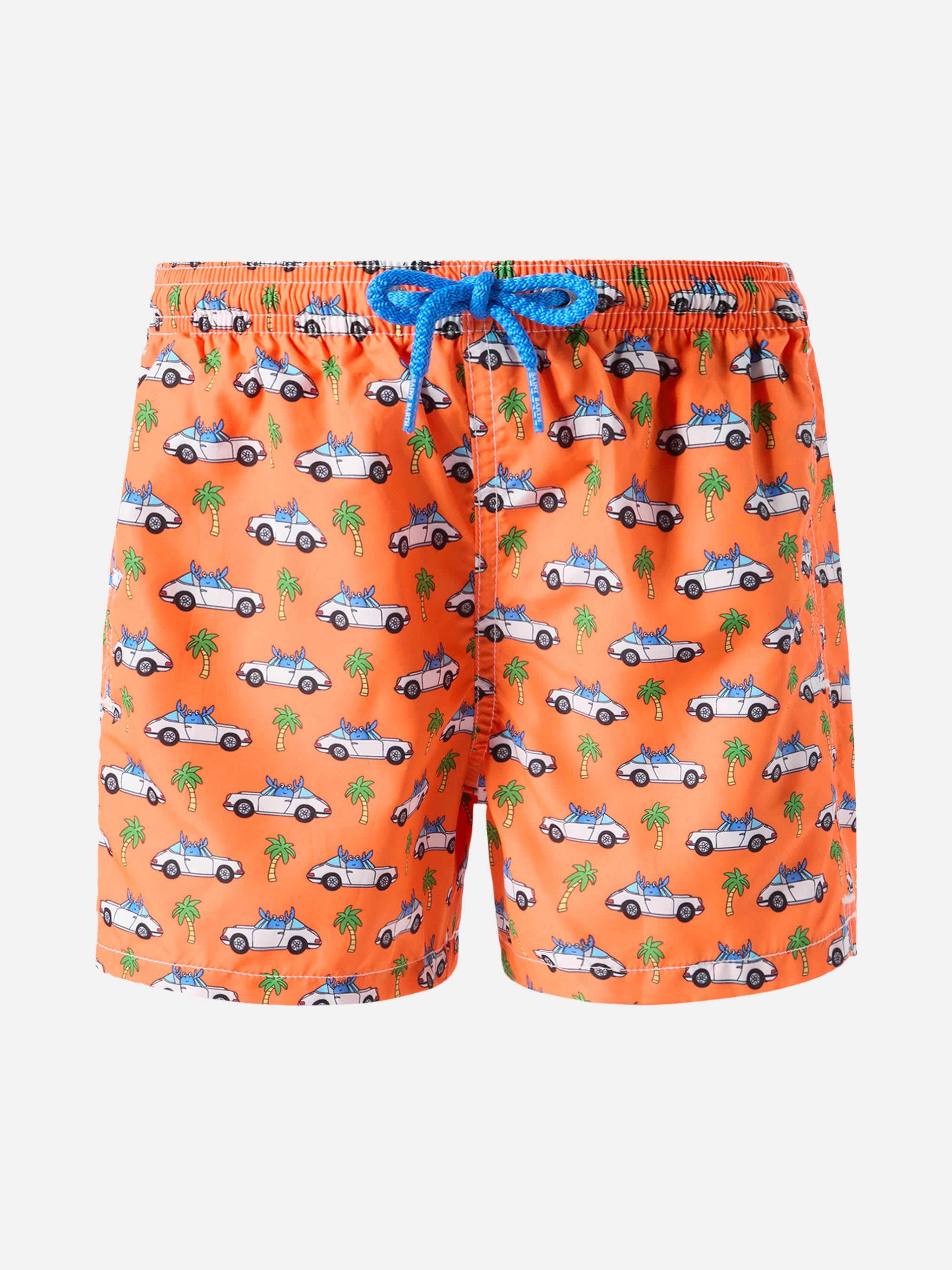 Jean Lighting lightweight fabric swim shorts with driver crab print ...
